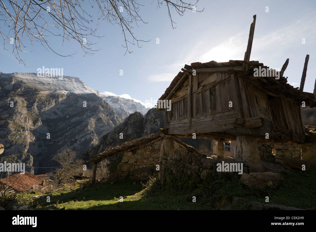 View from the Town of Viamon in Ponga, Asturias, Spain Stock Photo - Alamy