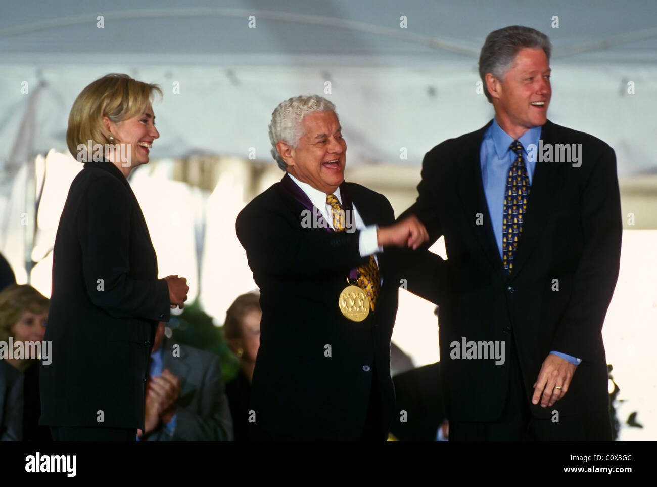 President Bill Clinton and First Lady Hillary Clinton honoring Tito ...