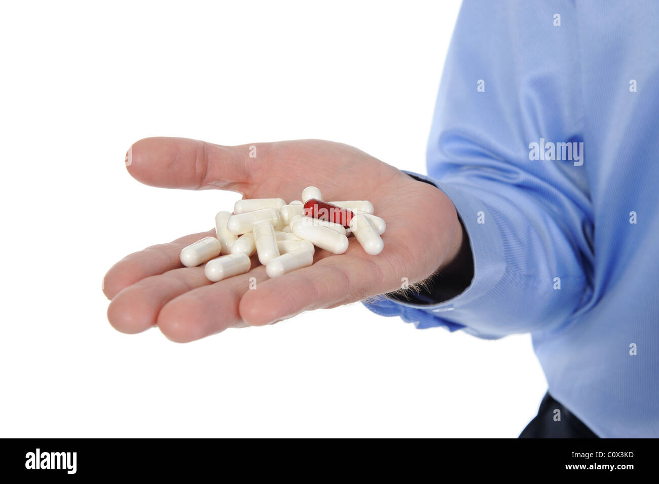 Man taking tablets headache hi-res stock photography and images - Alamy