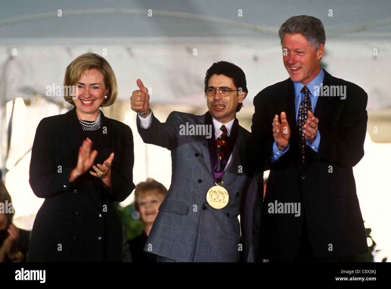 President Bill Clinton and First Lady Hillary Clinton honoring Edward ...