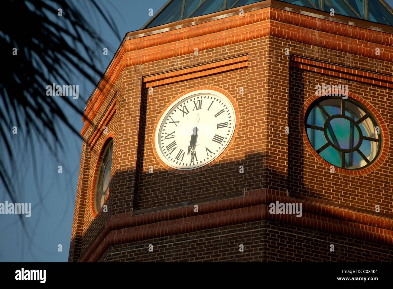 clock on commercial building in downtown ?Charleston South Carolina USA ...