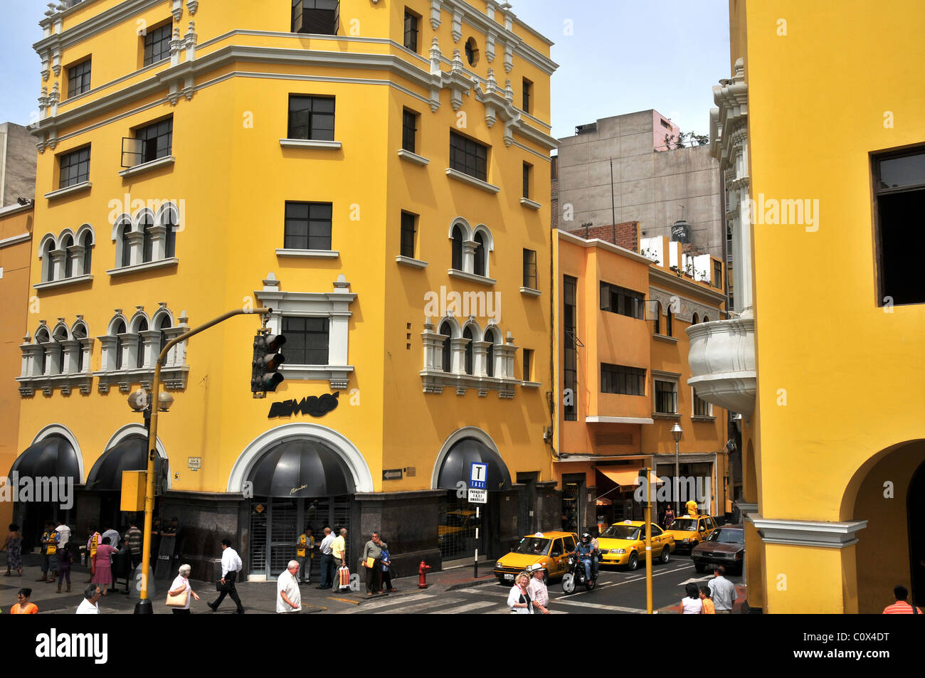 colonial buildings Plaza Mayor Lima Peru Stock Photo - Alamy