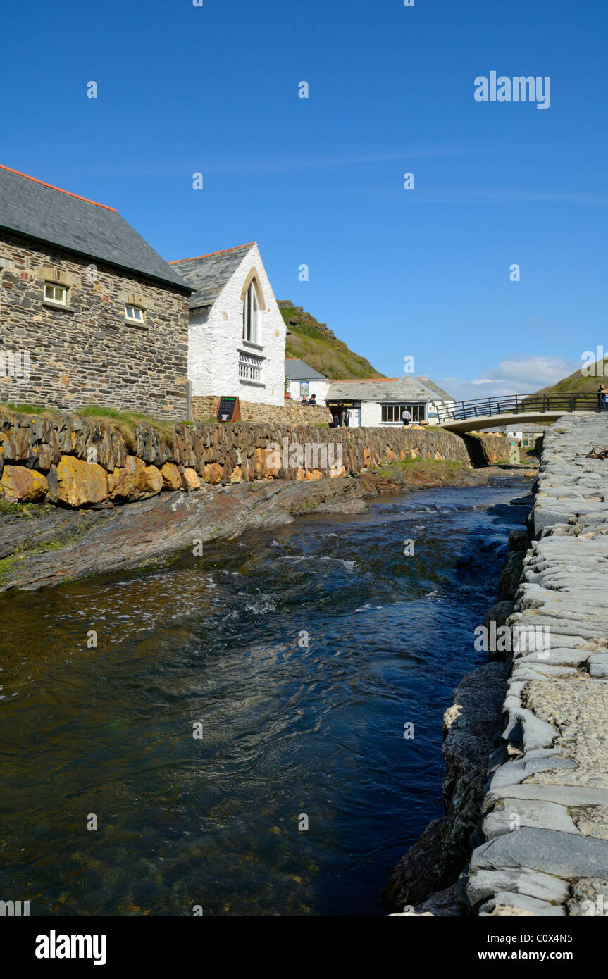 The River Valency at Boscastle Harbour, Cornwall, England Stock Photo ...