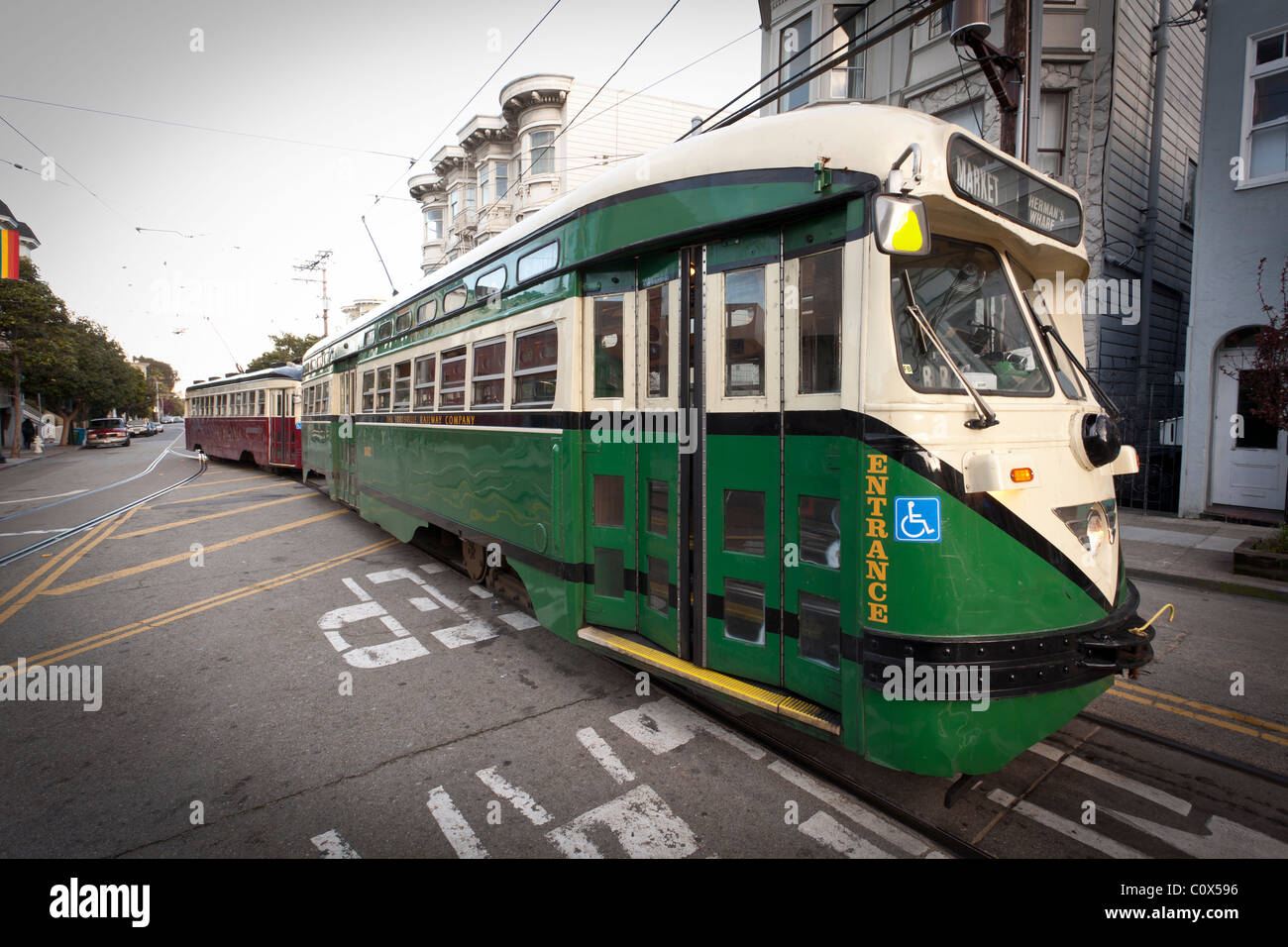F-Market Trolley, The Castro District, San Francisco Stock Photo - Alamy