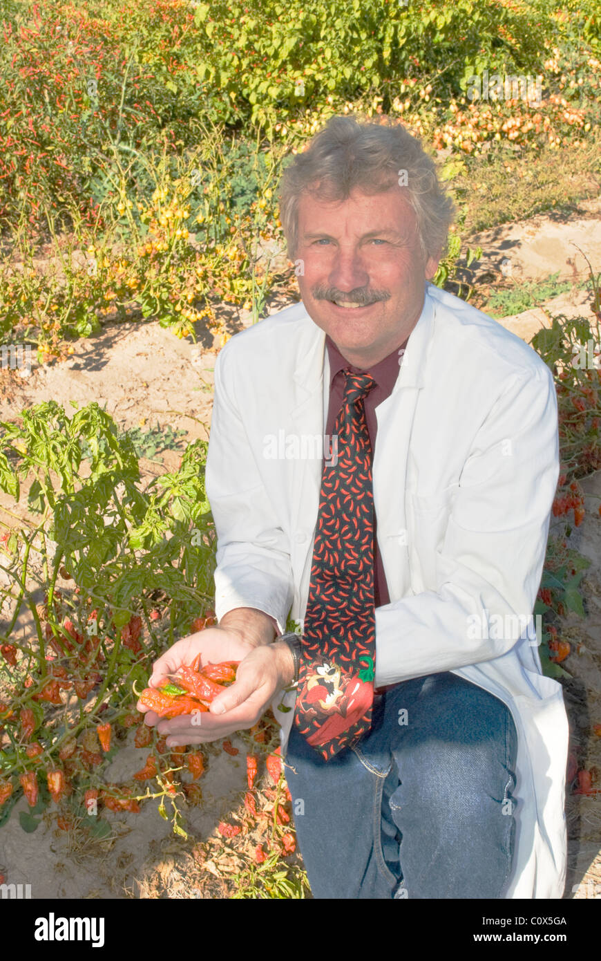 Certified by Guinness World Records, Professor Paul Bosland displays ...