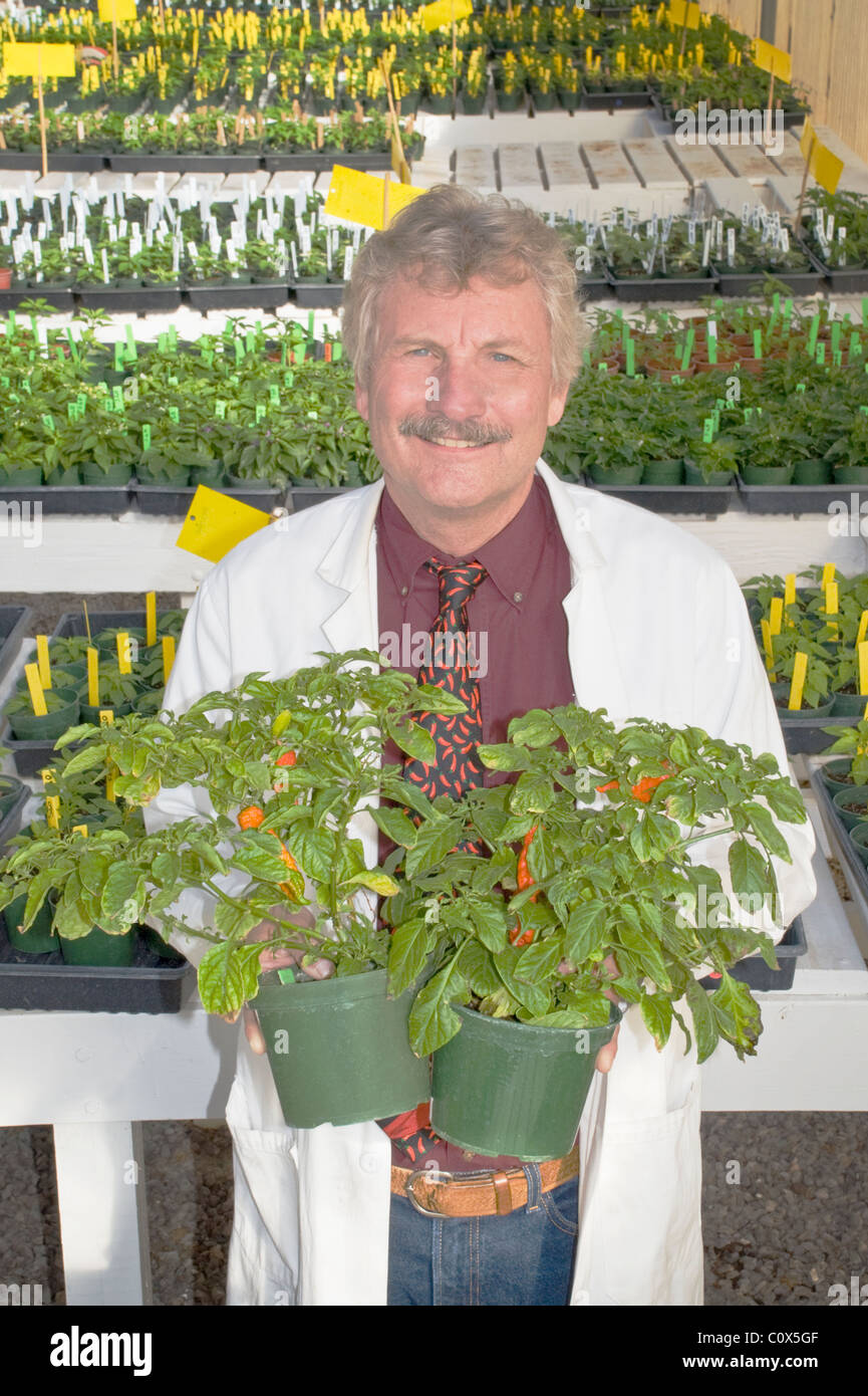 Certified by Guinness World Records, Professor Paul Bosland displays ...