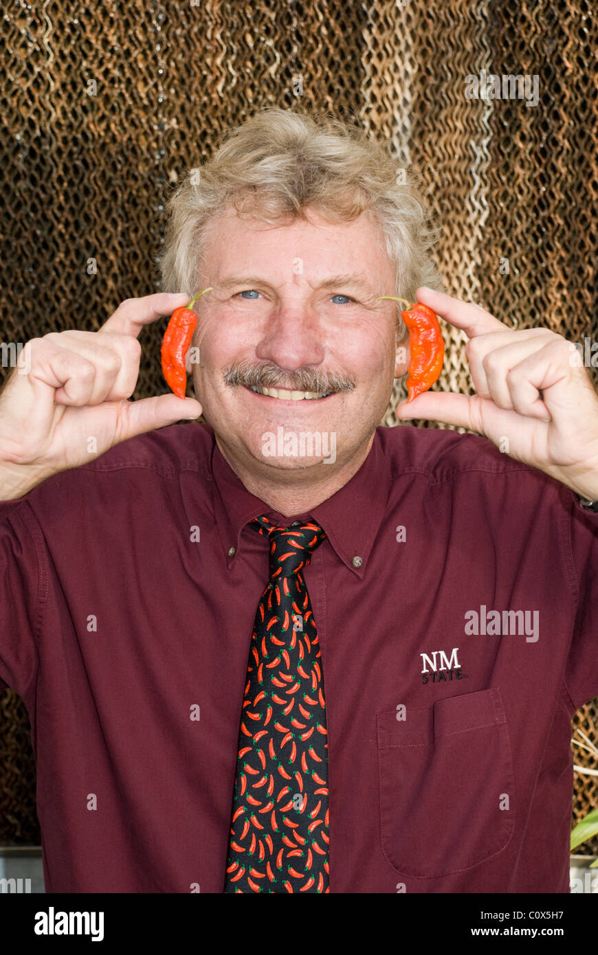Certified by Guinness World Records, Professor Paul Bosland displays ...
