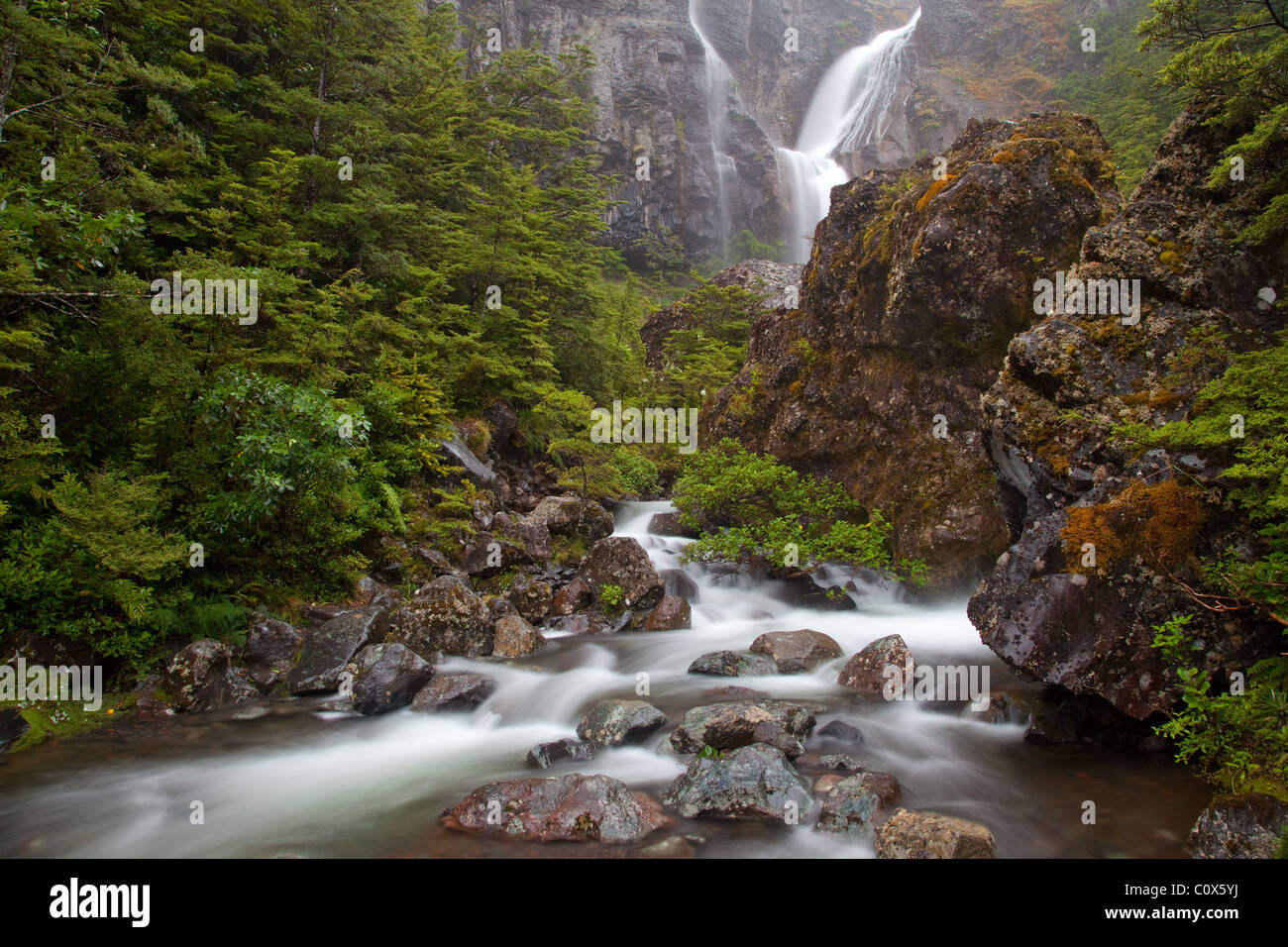 Waitonga Falls, Tongariro National Park, North Island, New Zealand (on ...