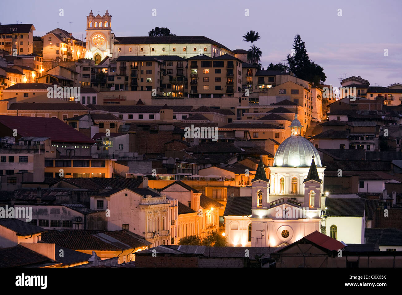 Old Town at Night - Quito, Ecuador Stock Photo - Alamy