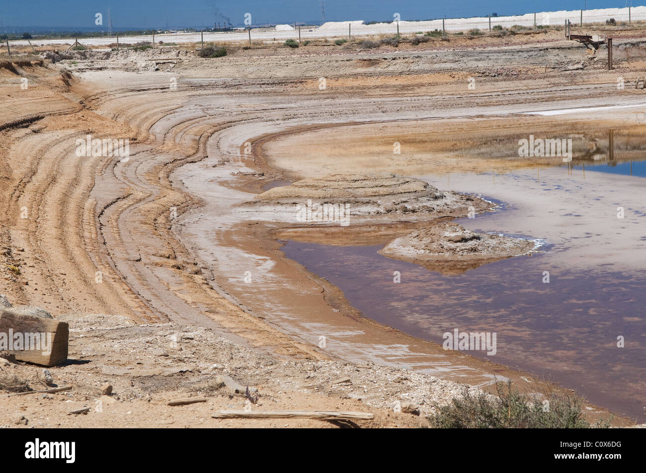 The Dry Creek salt pans located NW of Adelaide in South Australia. is a ...