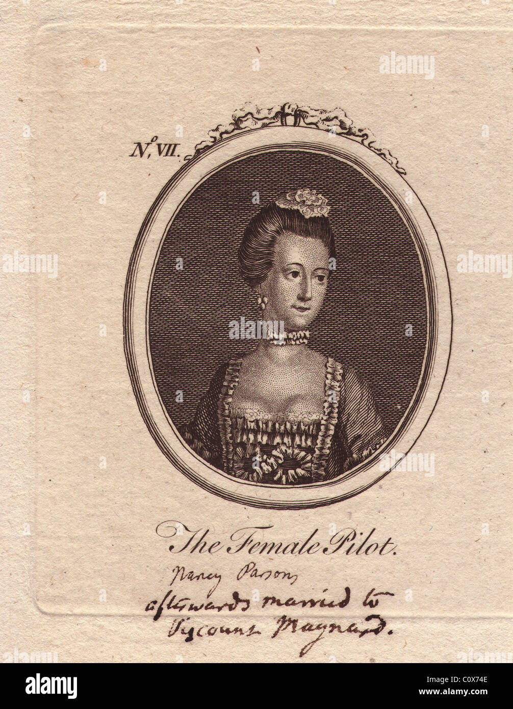 Nancy Parsons, "the Female Pilot," 18th century courtesan Stock Photo ...