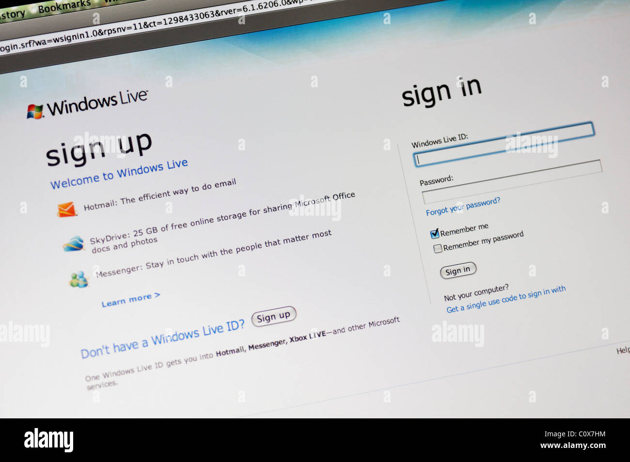 Microsoft's instant messaging website Stock Photo - Alamy