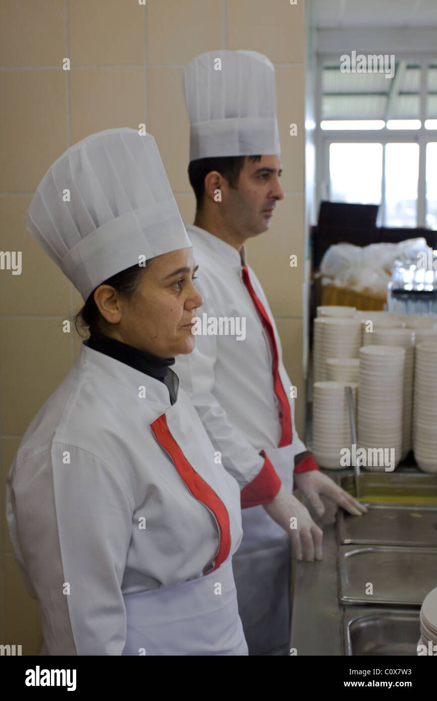 two chefs are waiting for service time Stock Photo - Alamy