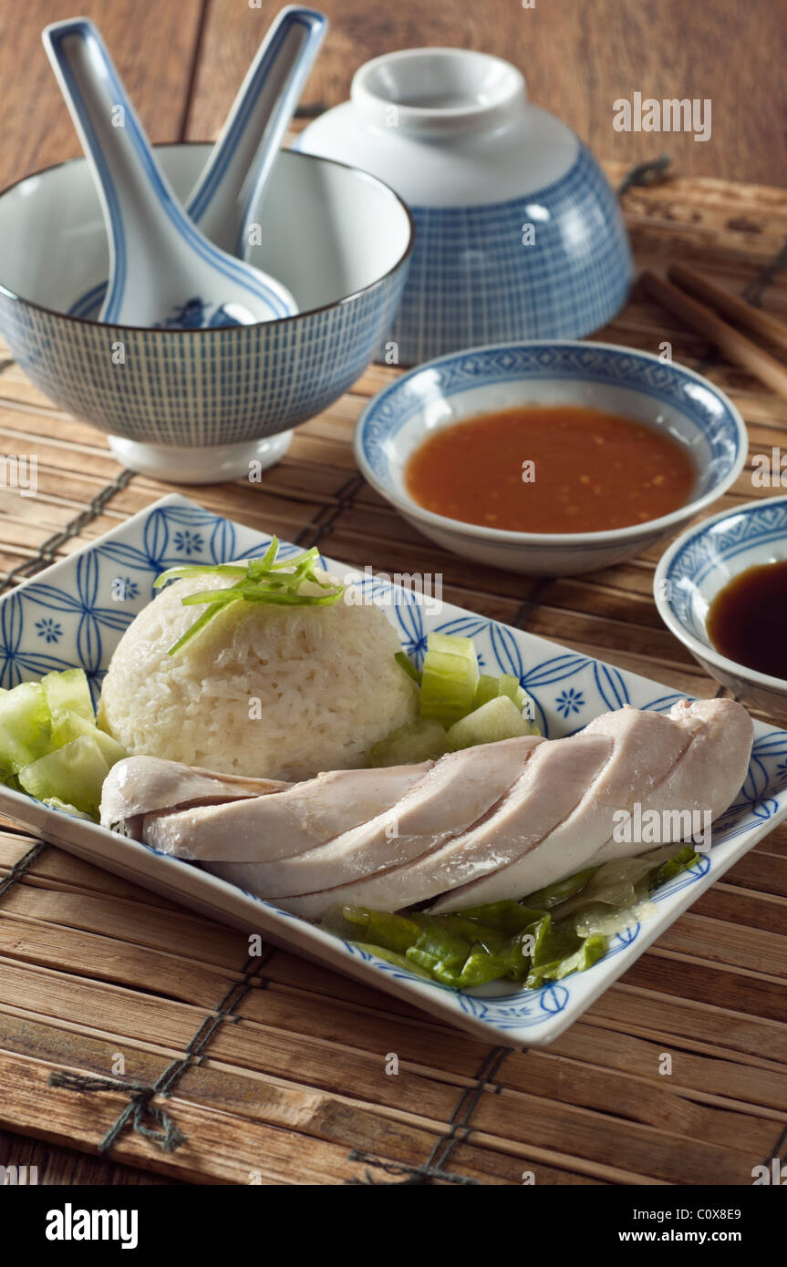Chicken rice Singapore Malaysia Food Stock Photo - Alamy