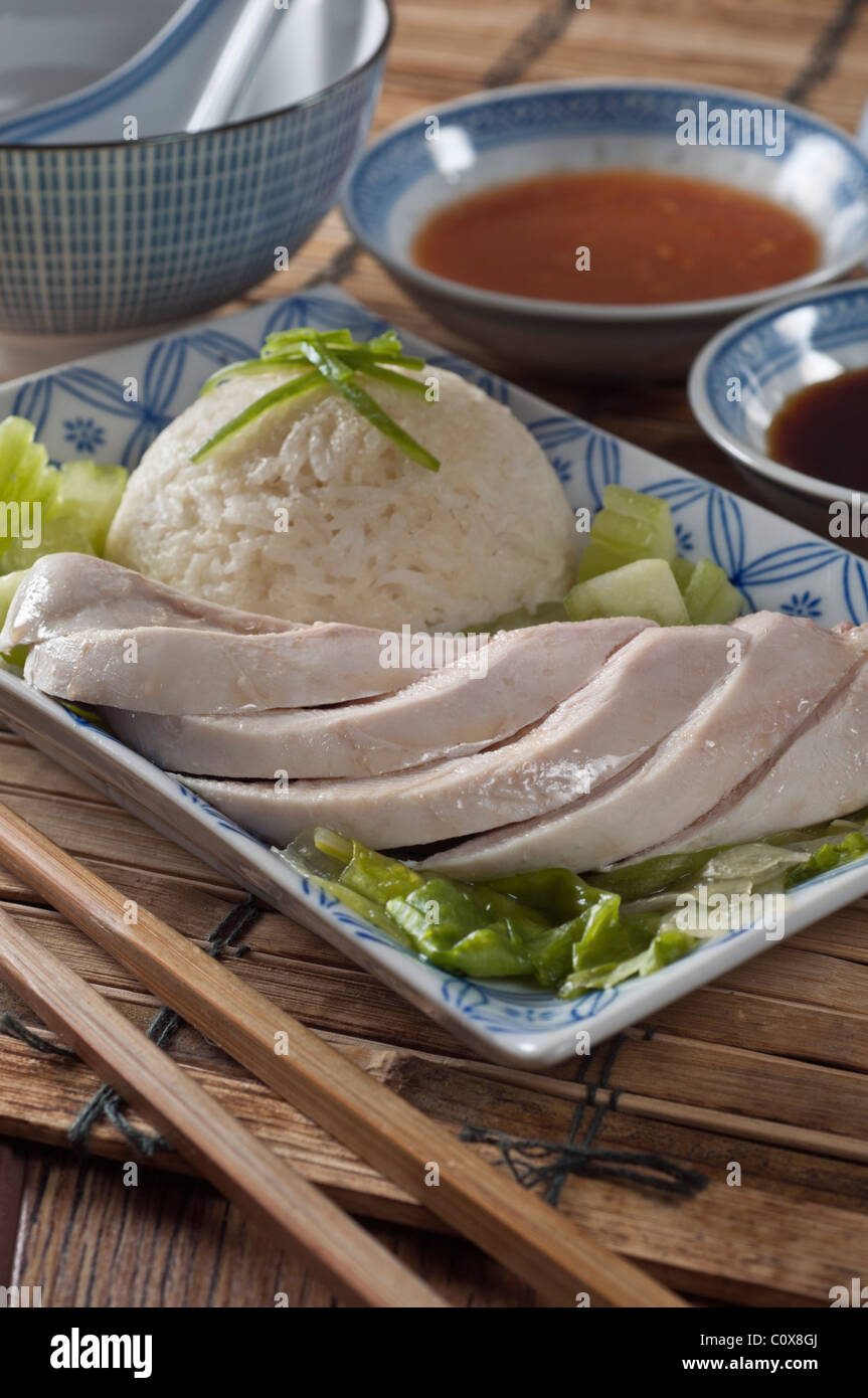 Chicken rice Singapore Malaysia Food Stock Photo - Alamy