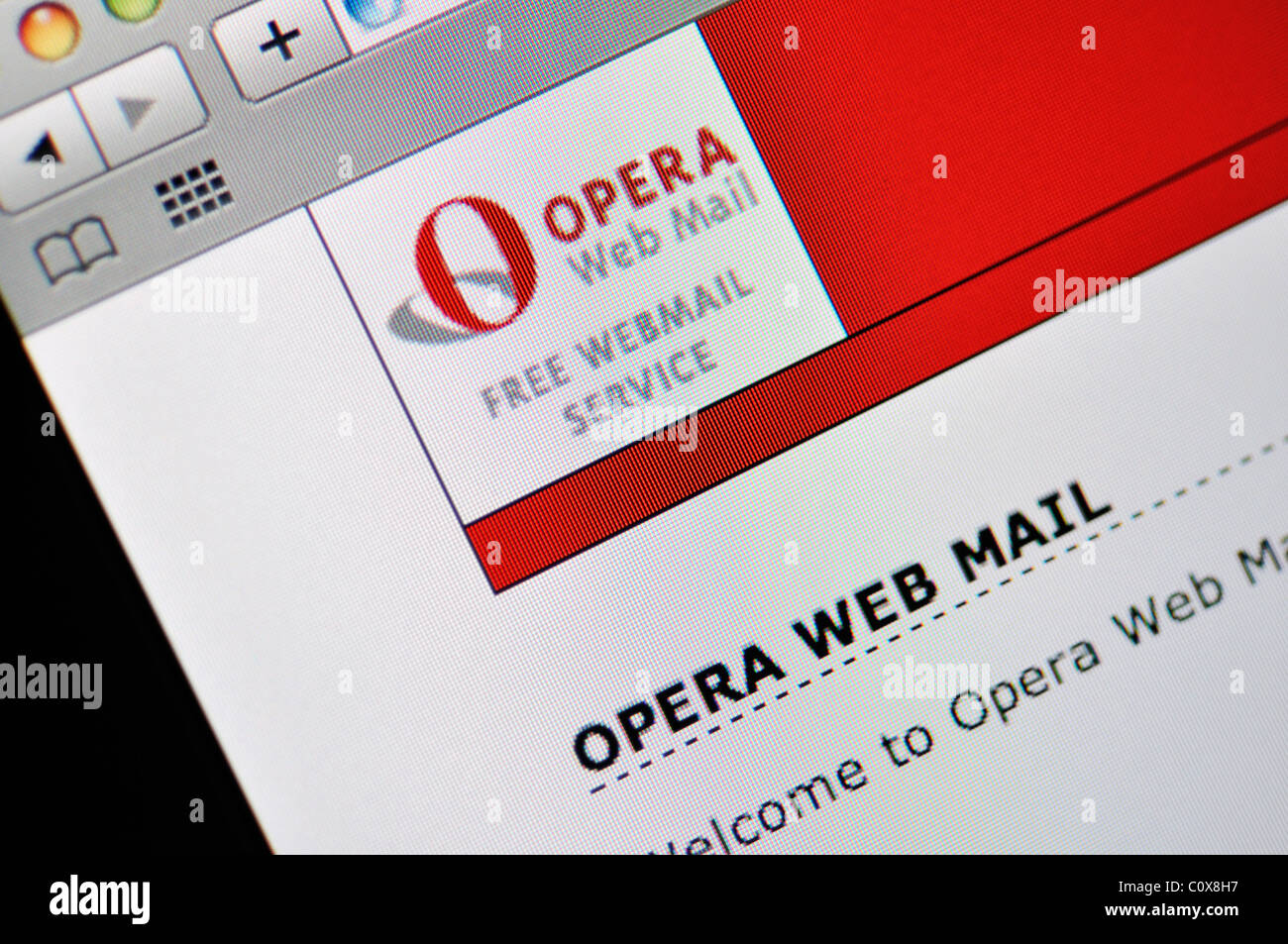 Opera web mail download website Stock Photo - Alamy