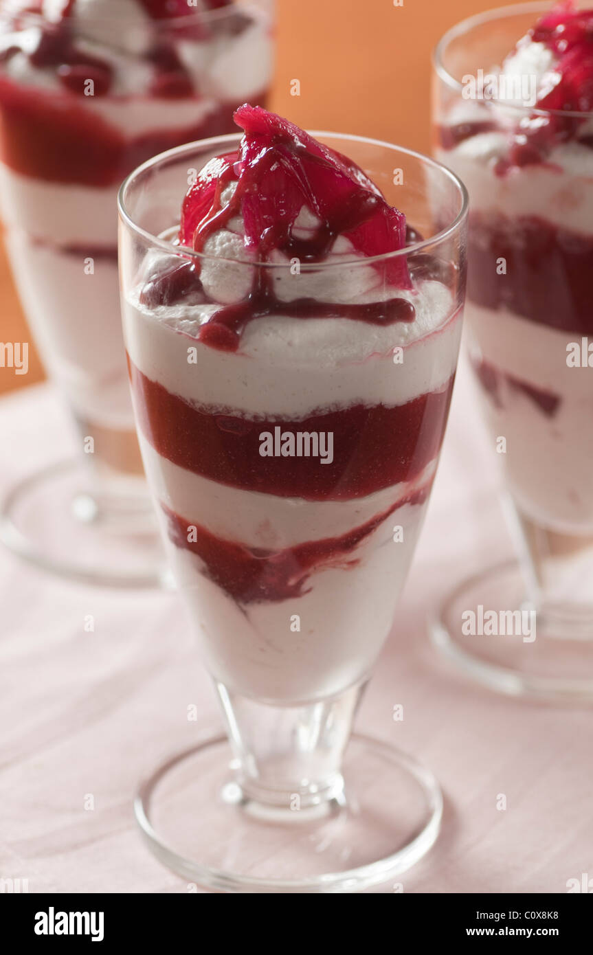 Rhubarb Fool High Resolution Stock Photography and Images - Alamy