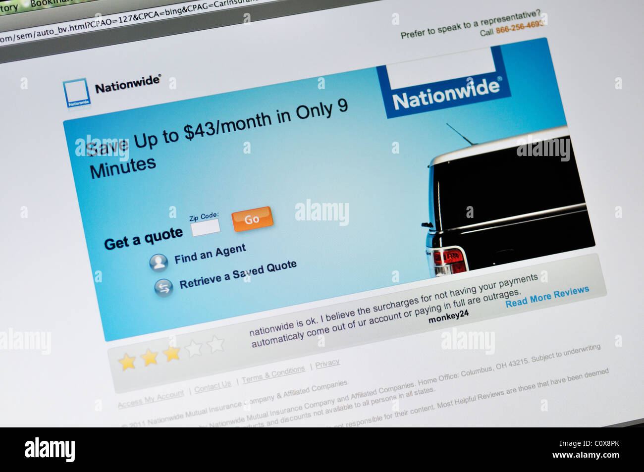 Nationwide insurance website Stock Photo - Alamy