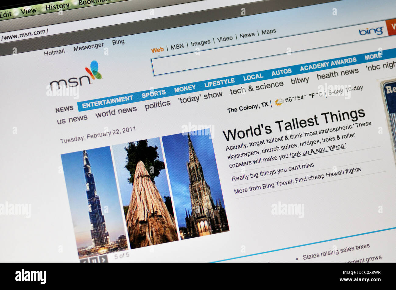 Msn screen hi-res stock photography and images - Alamy