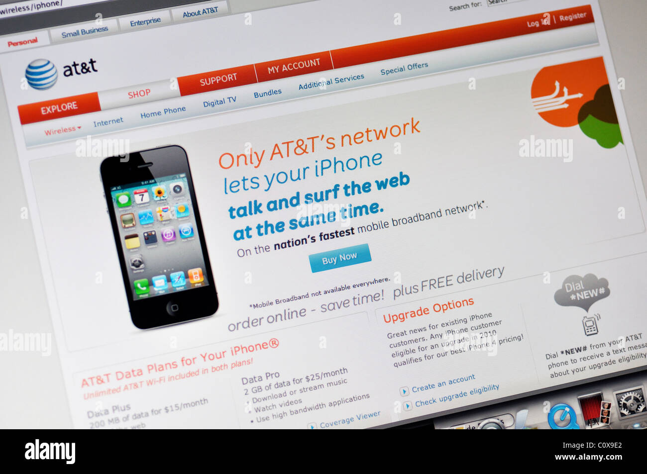 AT&T iPhone website Stock Photo - Alamy