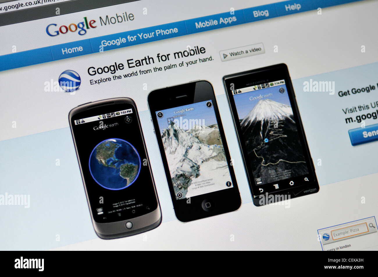 Apps for mobile phones website Stock Photo - Alamy