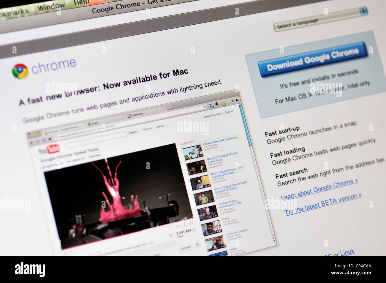 Google Chrome website Stock Photo - Alamy