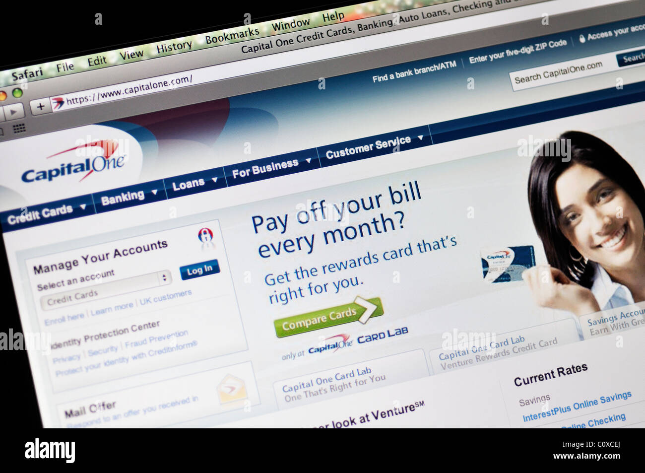 Capital One bank website Stock Photo - Alamy