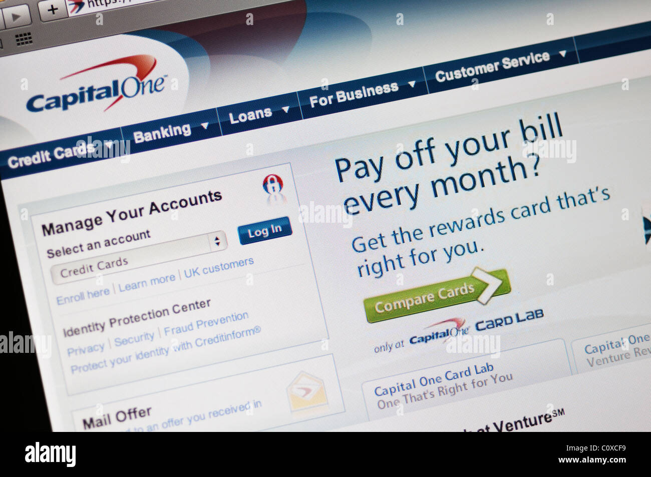 Capital One bank website Stock Photo - Alamy