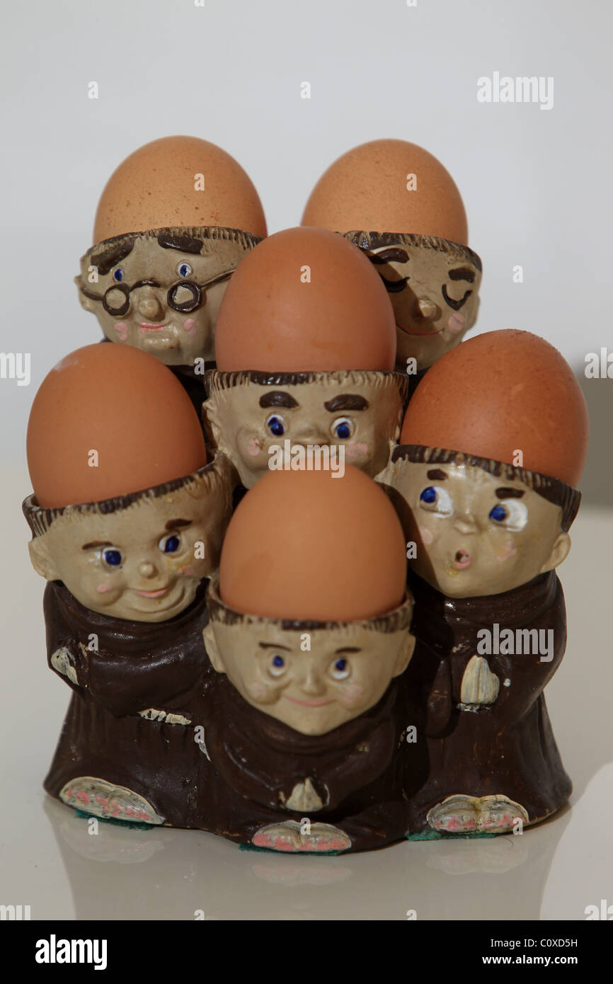 Monks eggs holder pictured in a kitchen in Southampton, UK Stock Photo ...