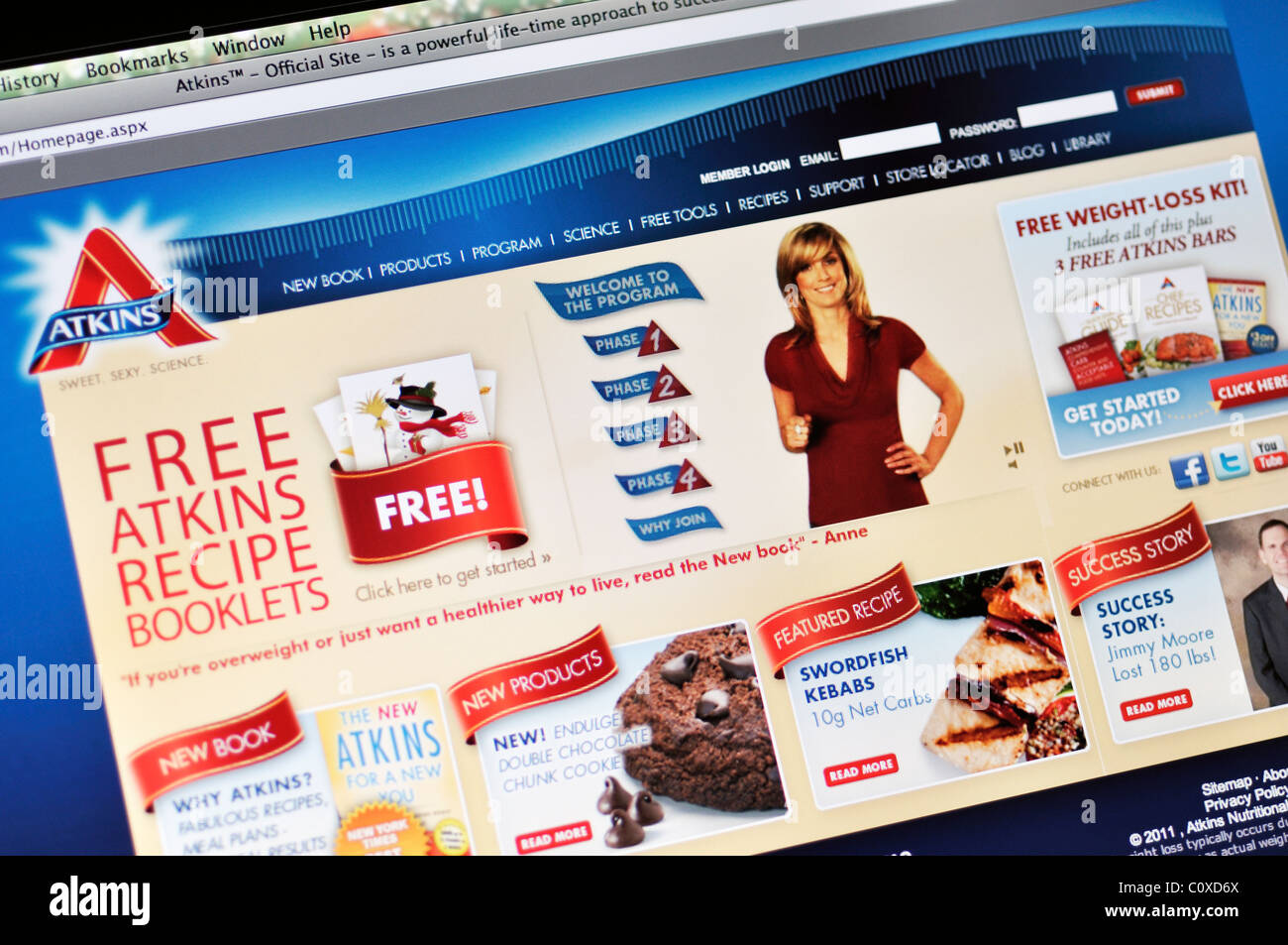 Atkins diet website Stock Photo - Alamy