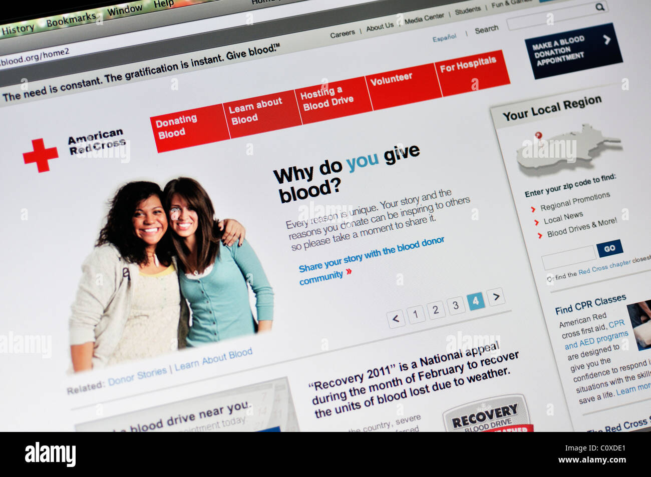 Red Cross website Stock Photo - Alamy