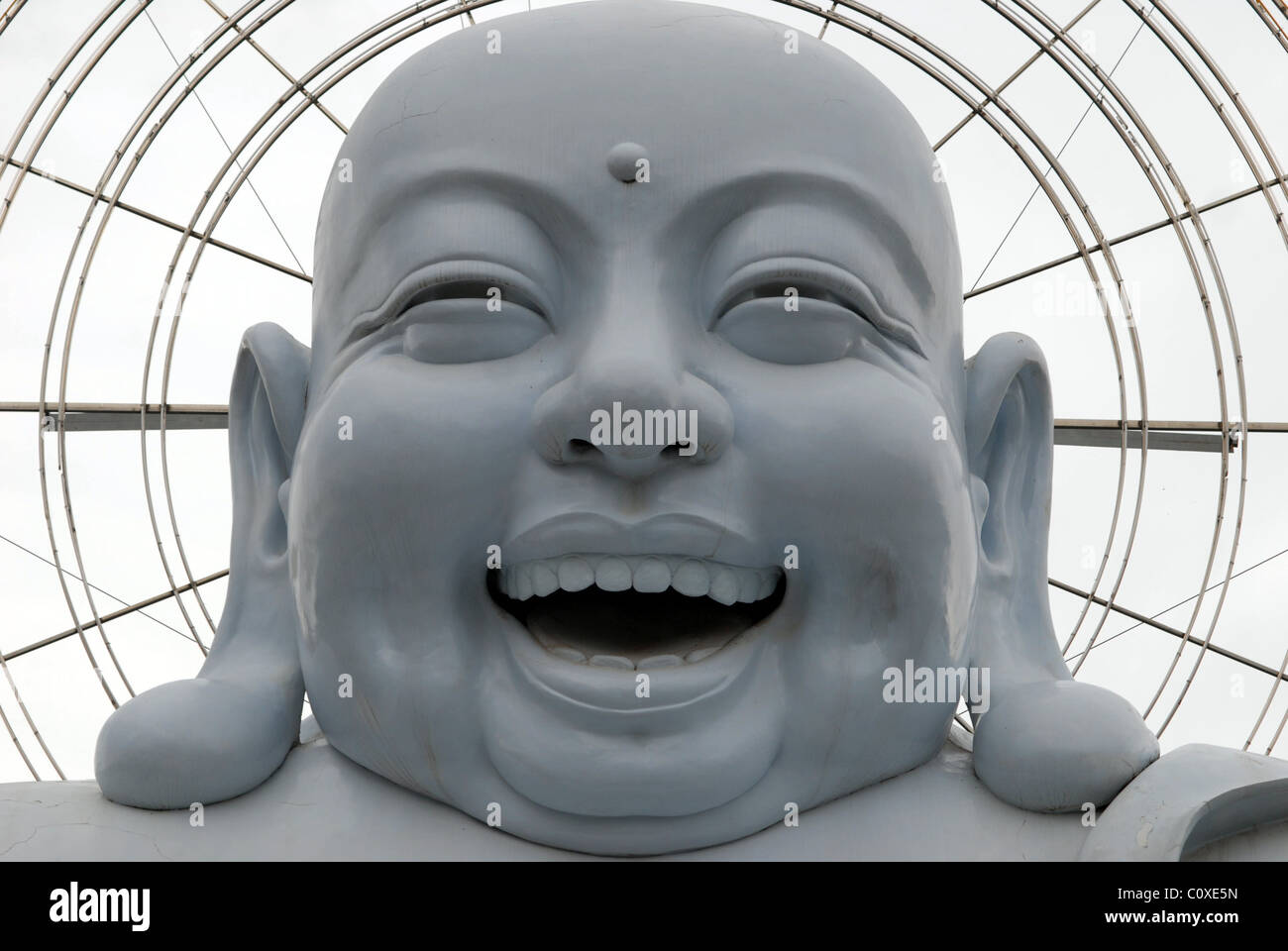 Face of Laughing Buddha at Linh Ann Tu Pagoda near Dalat, Vietnam Stock ...