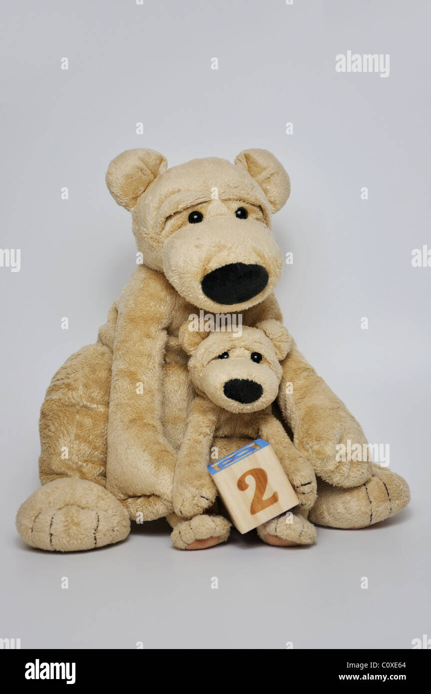 Teddy bear with cubes Stock Photo - Alamy