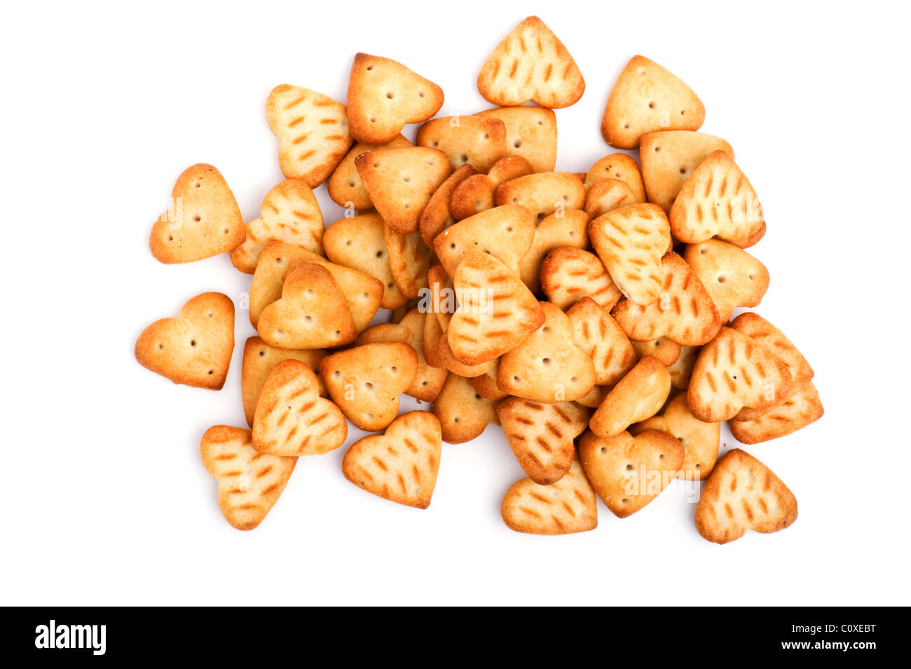 object on white - food cracker close up Stock Photo - Alamy
