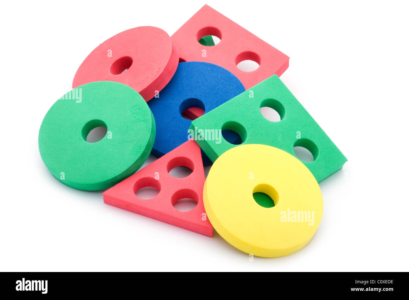object on white - set of geometric shapes for children Stock Photo - Alamy