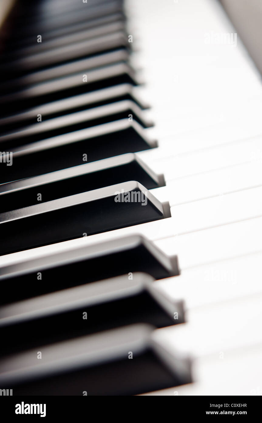 Closeup of black and white piano keys Stock Photo - Alamy