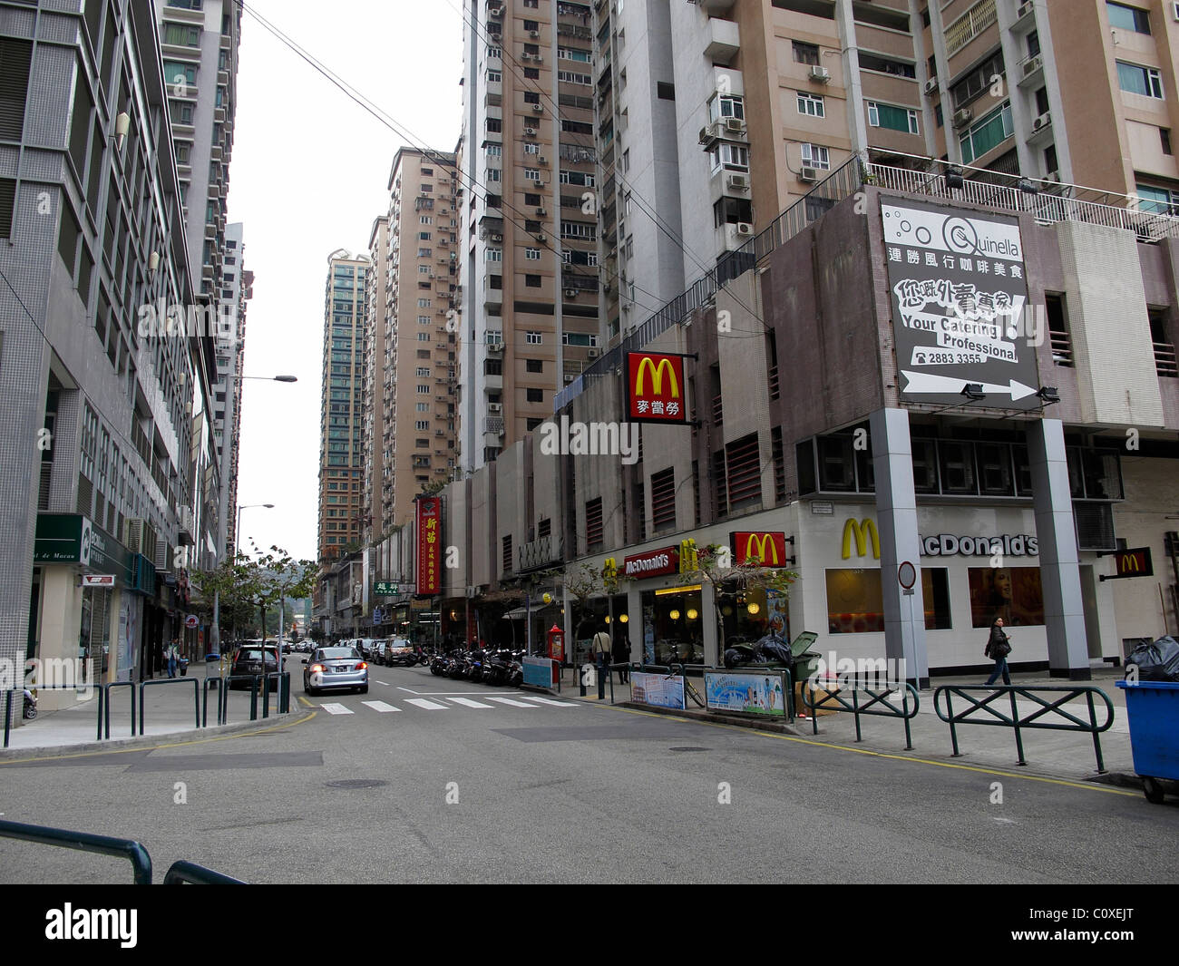 Street on Taipa Island in Macau with A McDonald's Stock Photo - Alamy