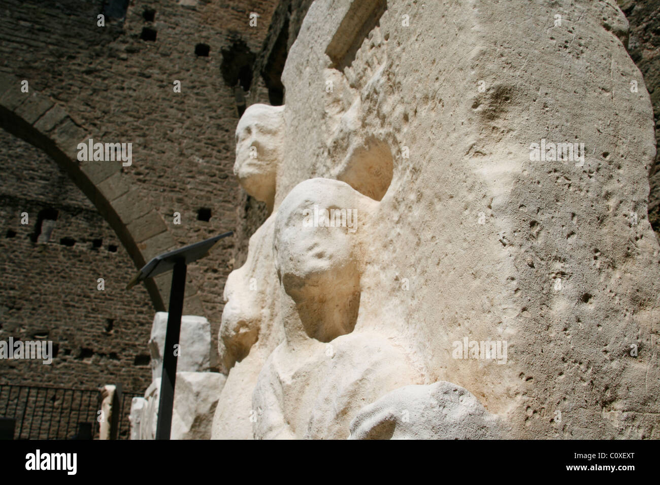 roman relics at cecilia metella mausoleum on the old appian way, rome ...