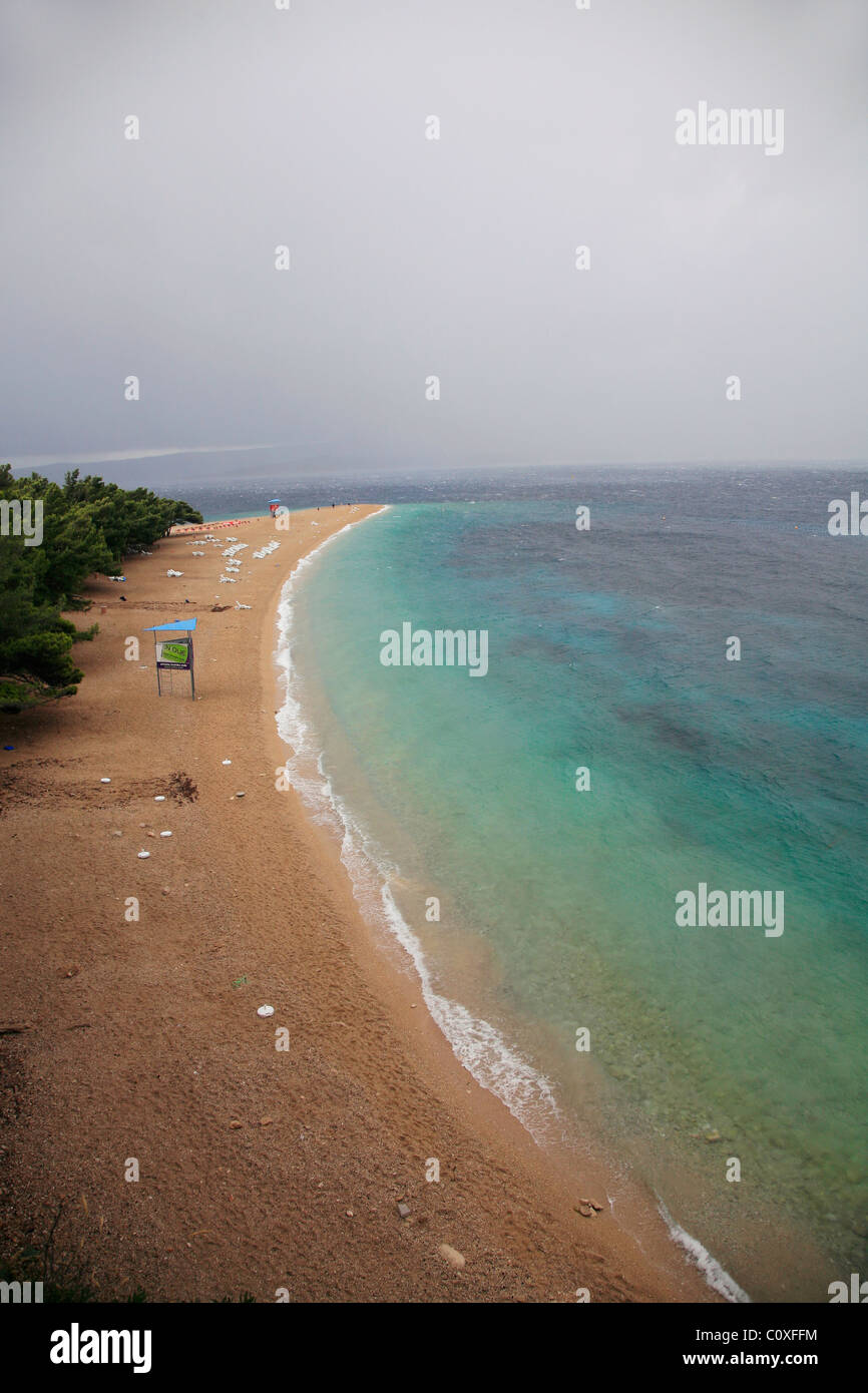 Bol Croatia, beach at bad wetter Dalmatia Stock Photo - Alamy