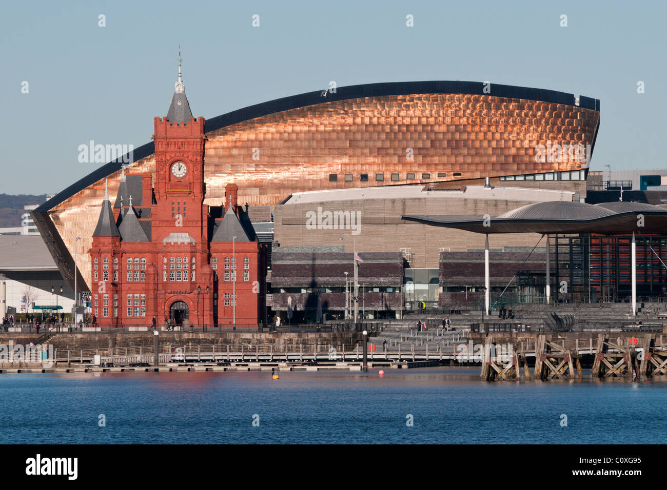 The Pierhead Building, Millennium Centre and Senedd Building, Cardiff ...