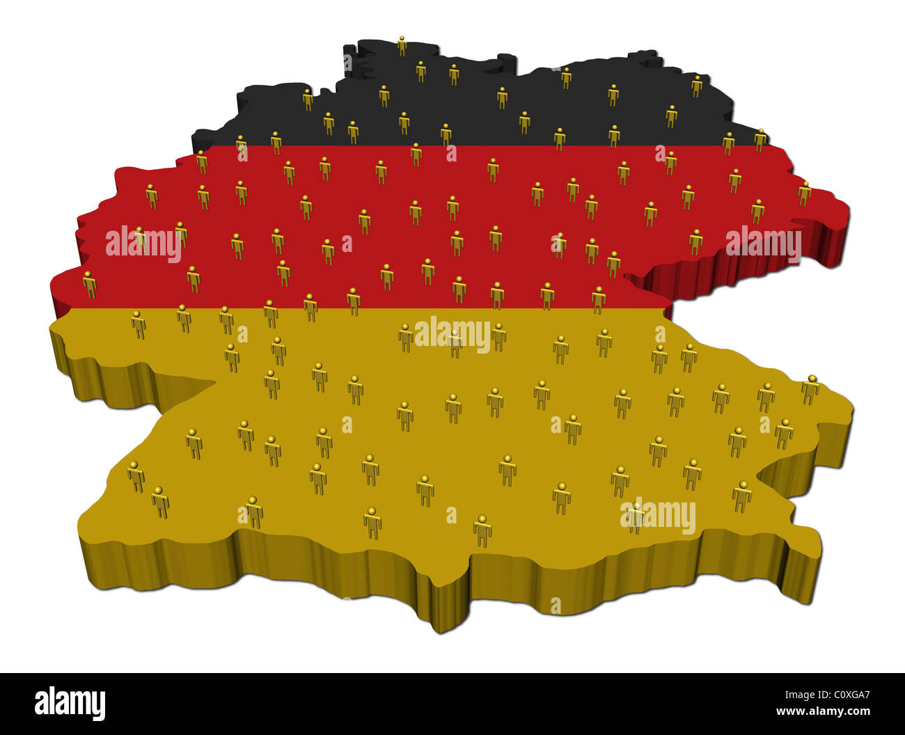 Germany population map hi-res stock photography and images - Alamy