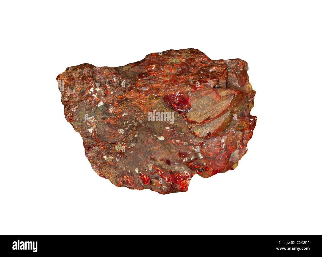 Realgar crystals from Hunan Province China Stock Photo - Alamy