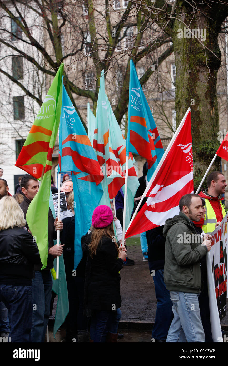 UK Uncut demonstration in Birmingham against jobs and service cuts ...