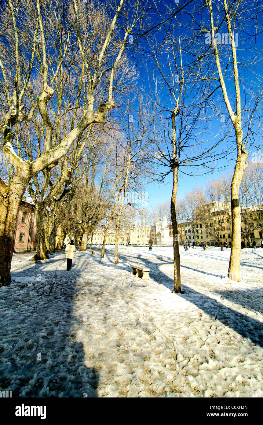 Pisa after a Snowstorm, Italy Stock Photo - Alamy