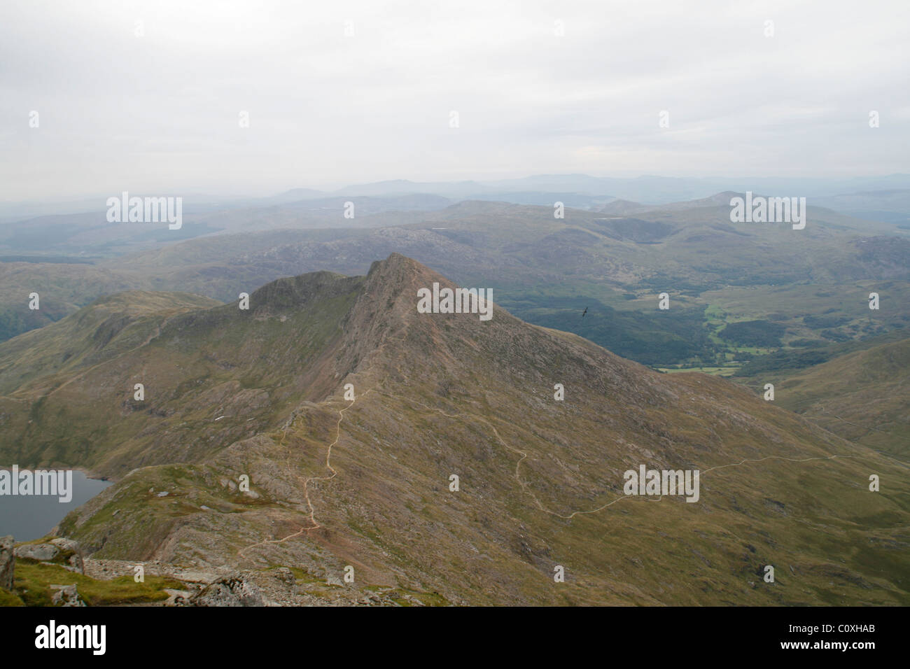 view from the the top of mount snowdon, north wales great britain Stock ...