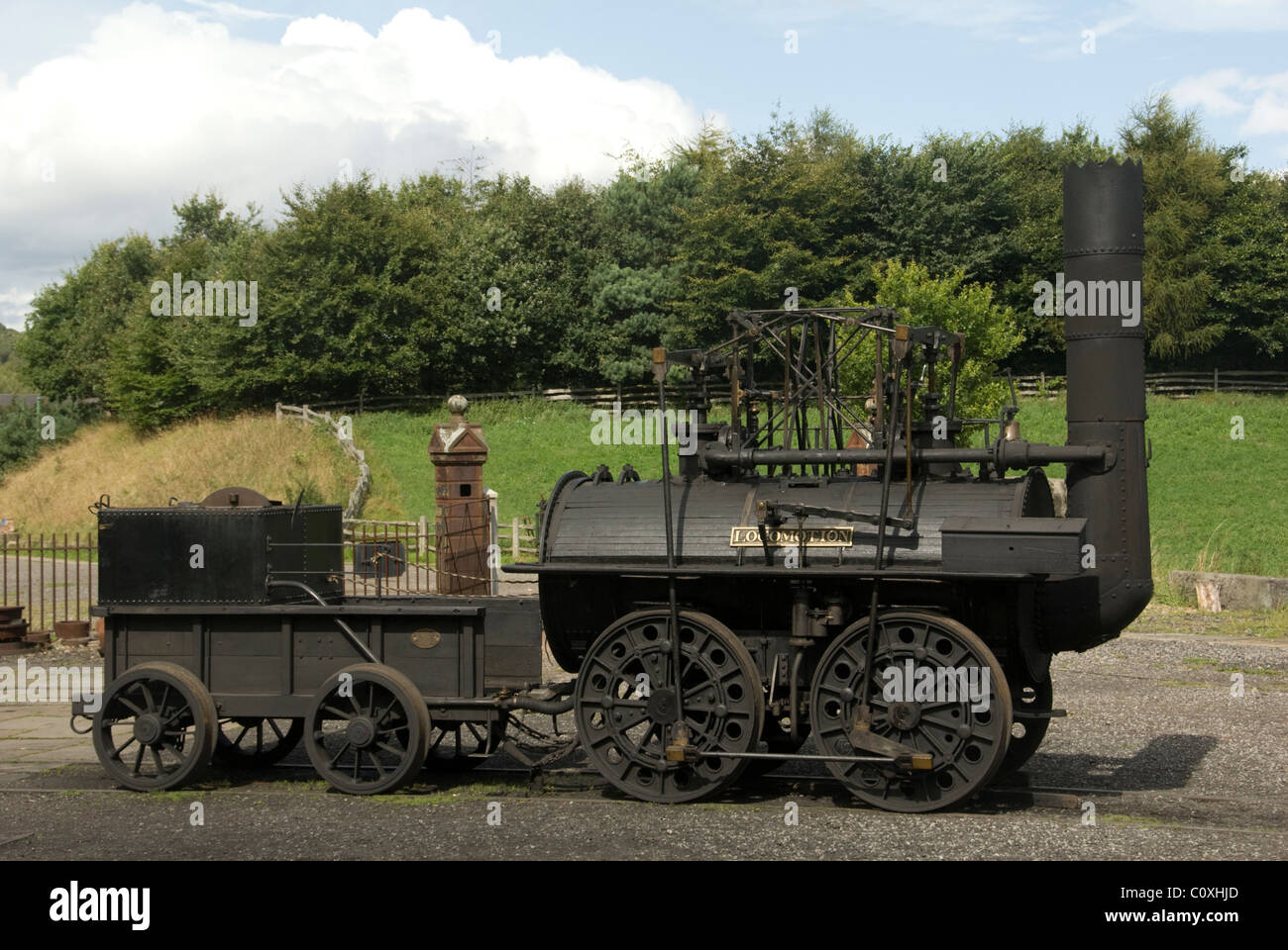 DURHAM; BEAMISH MUSEUM; REPLICA COLLIERY 'PUFFING BILLY 'POCKERLEY ...