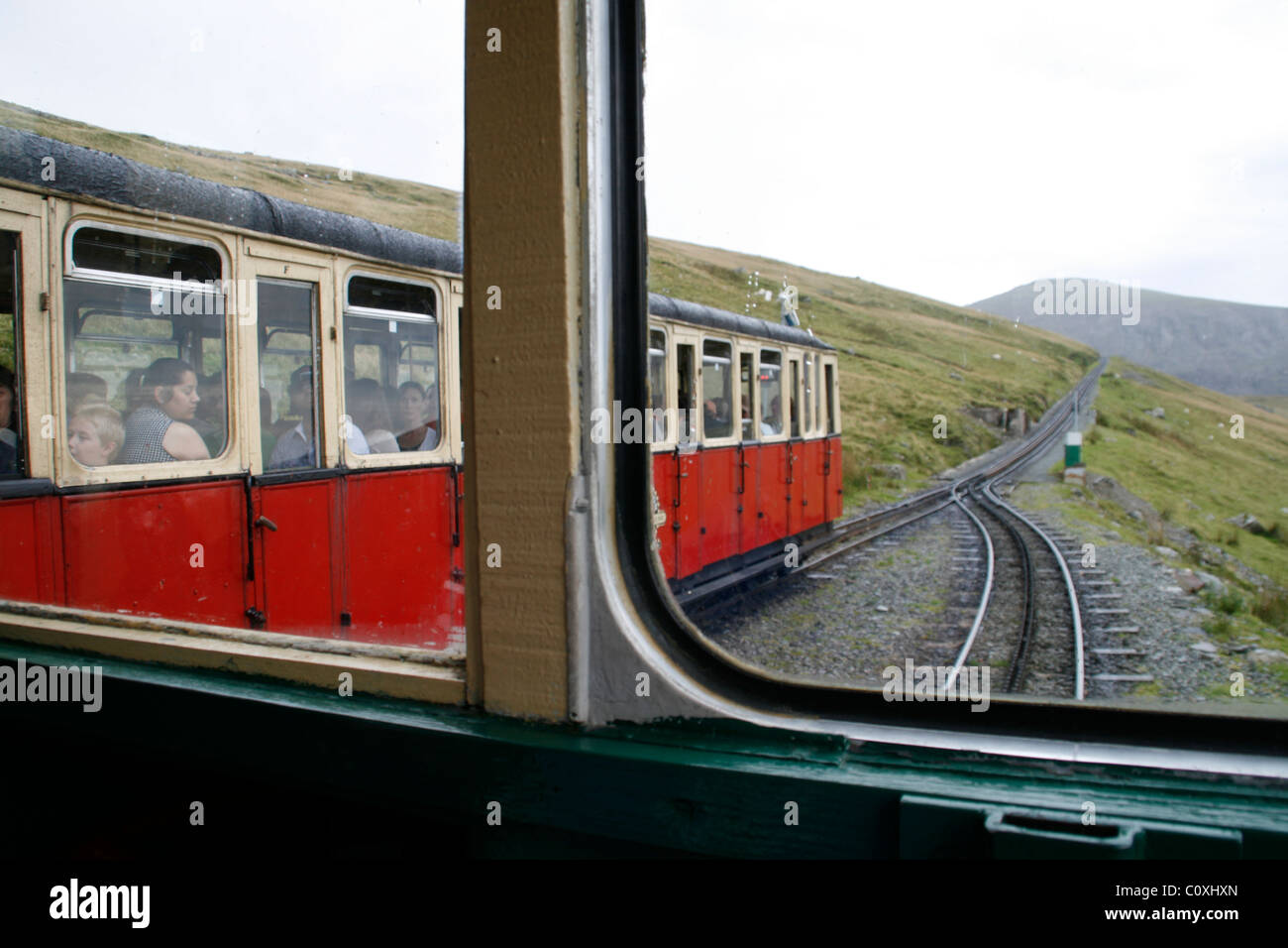 snowdon mountain railway north wales great britain Stock Photo - Alamy