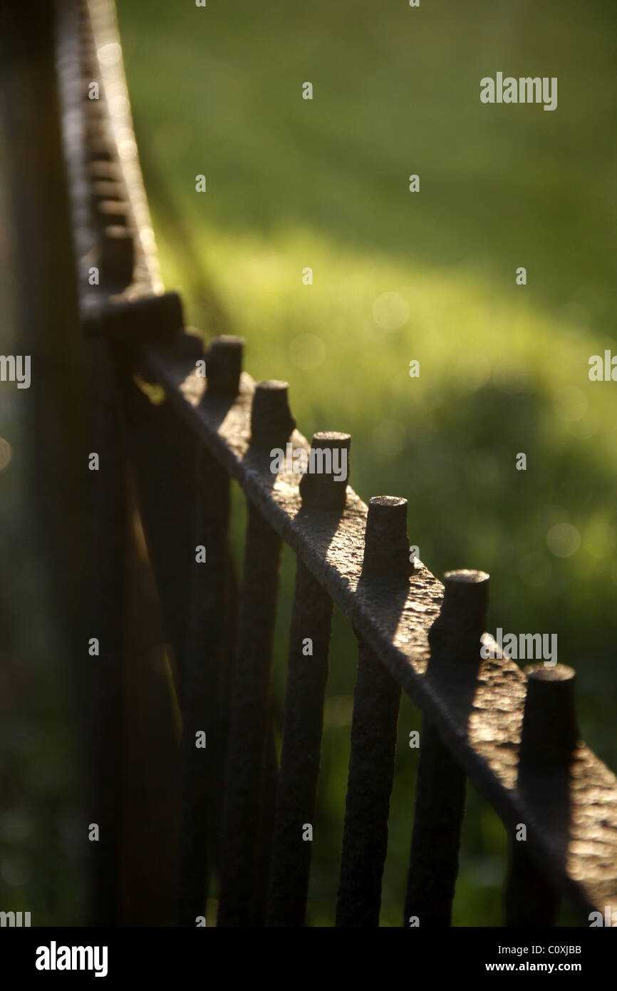 detail of old rusty gate fence Stock Photo - Alamy