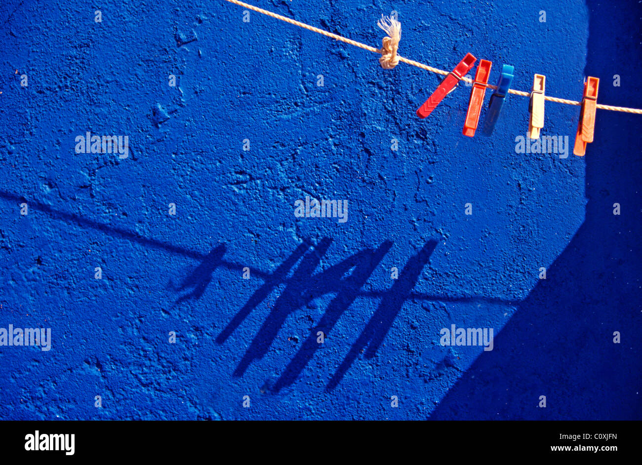 A graphic picture of clothing pegs on a Greek Cypriot washing line ...
