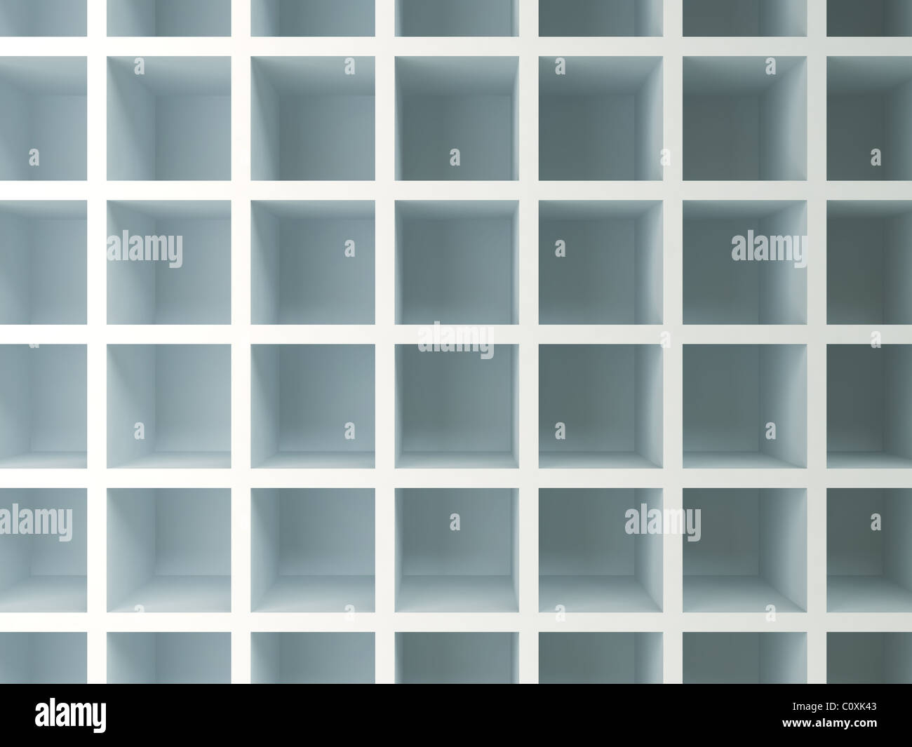 fine 3d image of white and blue square space Stock Photo - Alamy